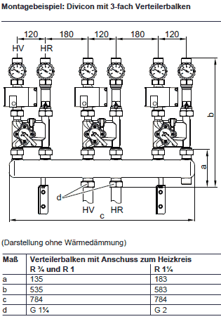 Verteilerbalken für Viessmann Divicon | Loebbeshop Heizungsmarkt