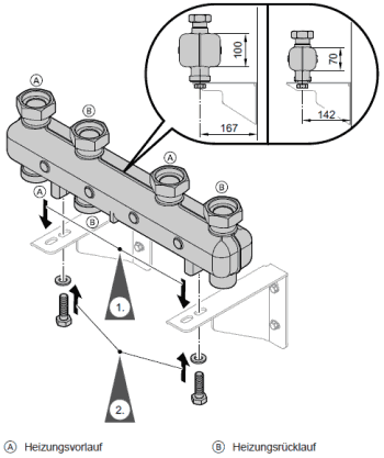 Verteilerbalken für Viessmann Divicon | Loebbeshop Heizungsmarkt