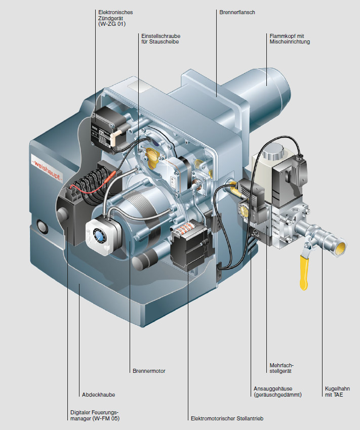 Weishaupt WG40N/1-A ZM-LN zweistufig modulierend Low-Nox | Loebbeshop Heizungsmarkt